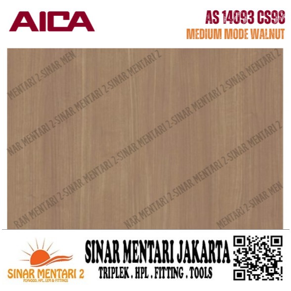 Jual AICA HPL AS 14093 CS98 Medium Mode Walnut | Shopee Indonesia