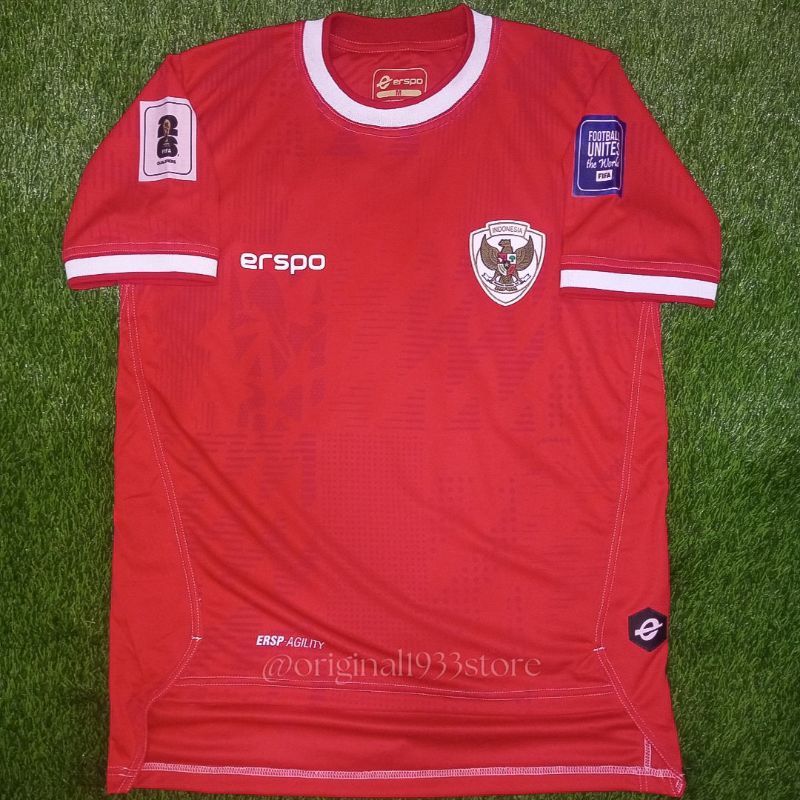 Jual Jersey Timnas Indonesia 2024 Home Jersey Timnas Erspo Fullpatch Piala Dunia | Shopee Indonesia