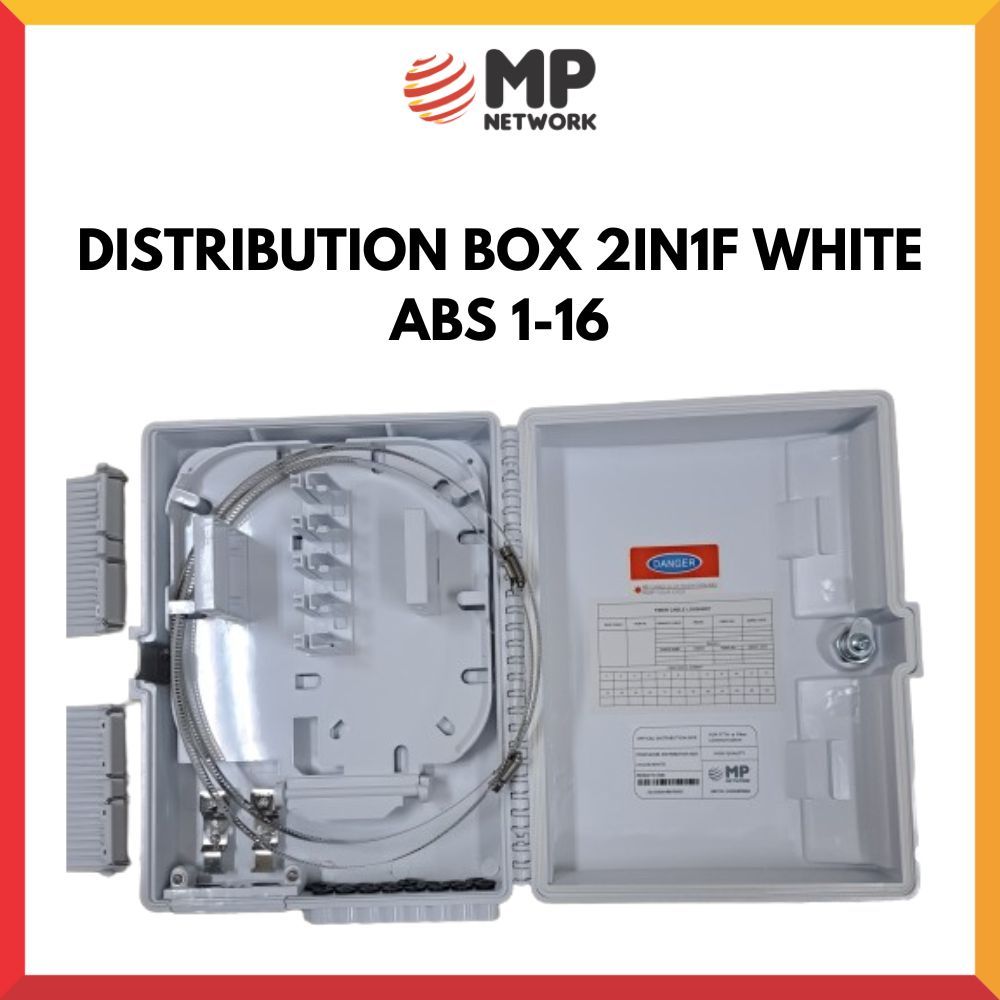 Jual ODP DISTRIBUTION BOX 2IN1F WHITE ABS 1-16 & AKSESORIS SC/UPC - MP ...
