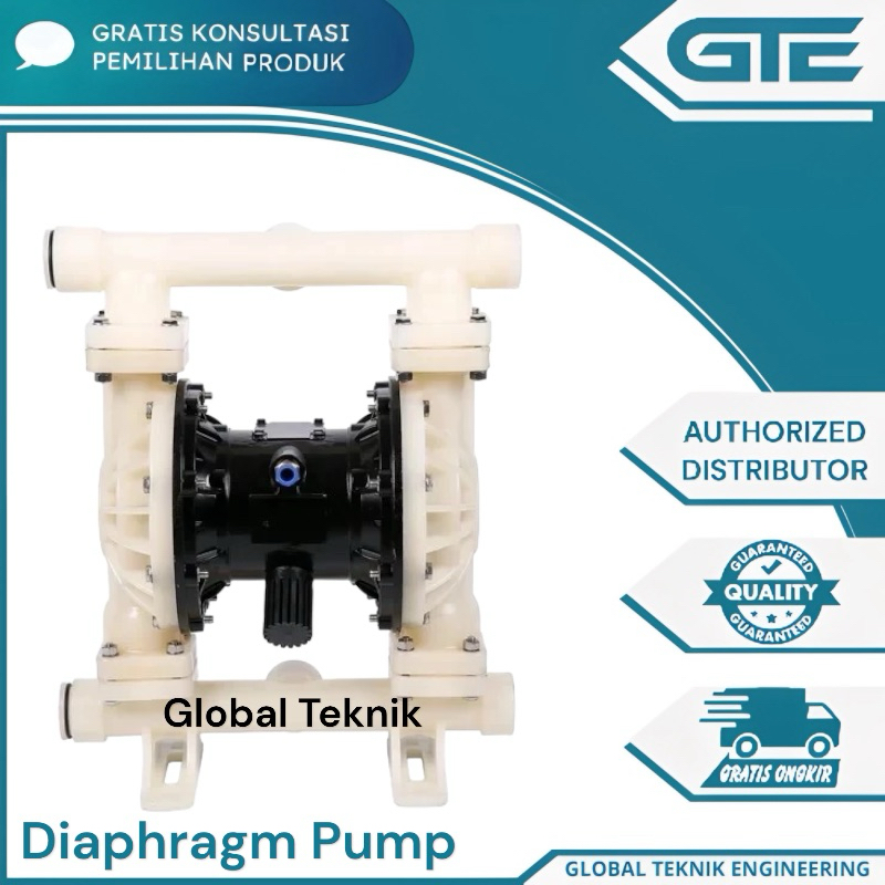 Jual Pompa Diaphragm QBK/QBY 40 AODD 1,5inch (Body Polypropylene / PP) | Shopee Indonesia