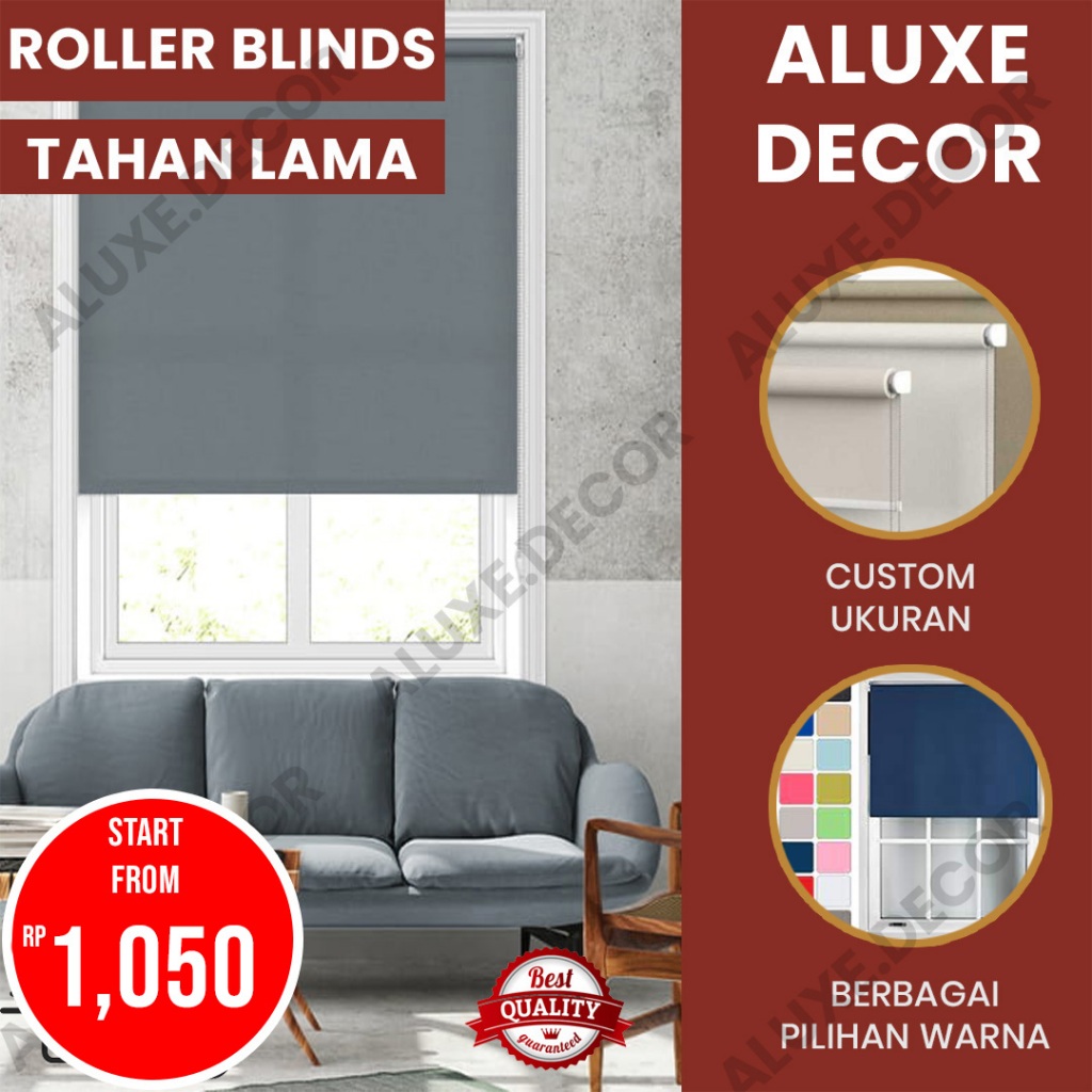Jual Roller Blind Dimout / Blackout, Sharp point / Nove, Tirai Gulung ...