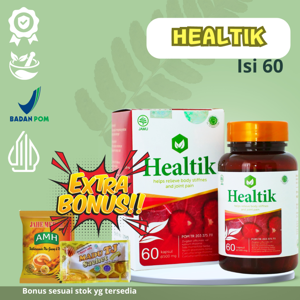 Jual Healtik isi 60 kapsul - obat asam urat - obat rematik - obat nyeri ...