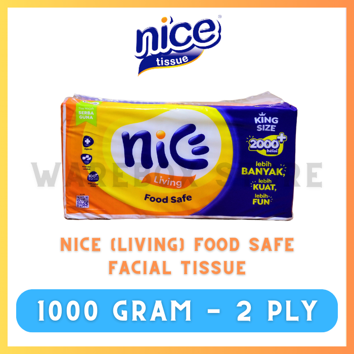 Jual Tissue Nice (Living) Facial Tissue Isi 1000 Gram - 2 Ply / Pack ...