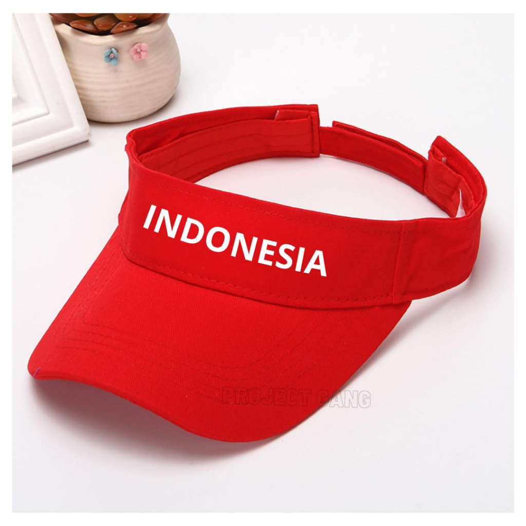 Jual Topi Golf Dewasa Merah Putih sepesial HUT RI Tulisan Indonesia ...