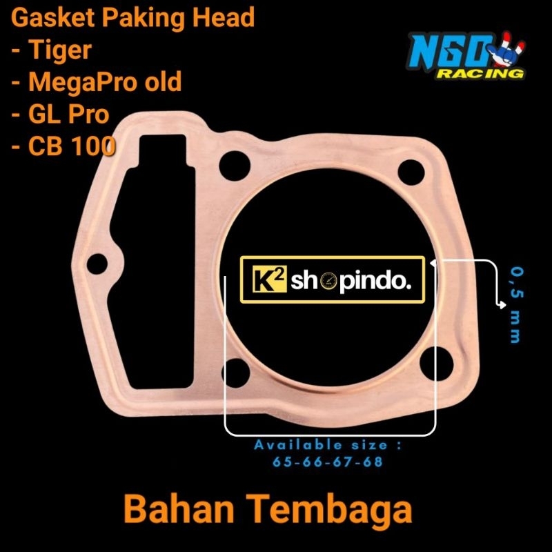 Jual Paking Blok Paking Head Tembaga Tiger MegaPro GL Pro GLPro CB 100 CB100 Packing Head Perpak ...