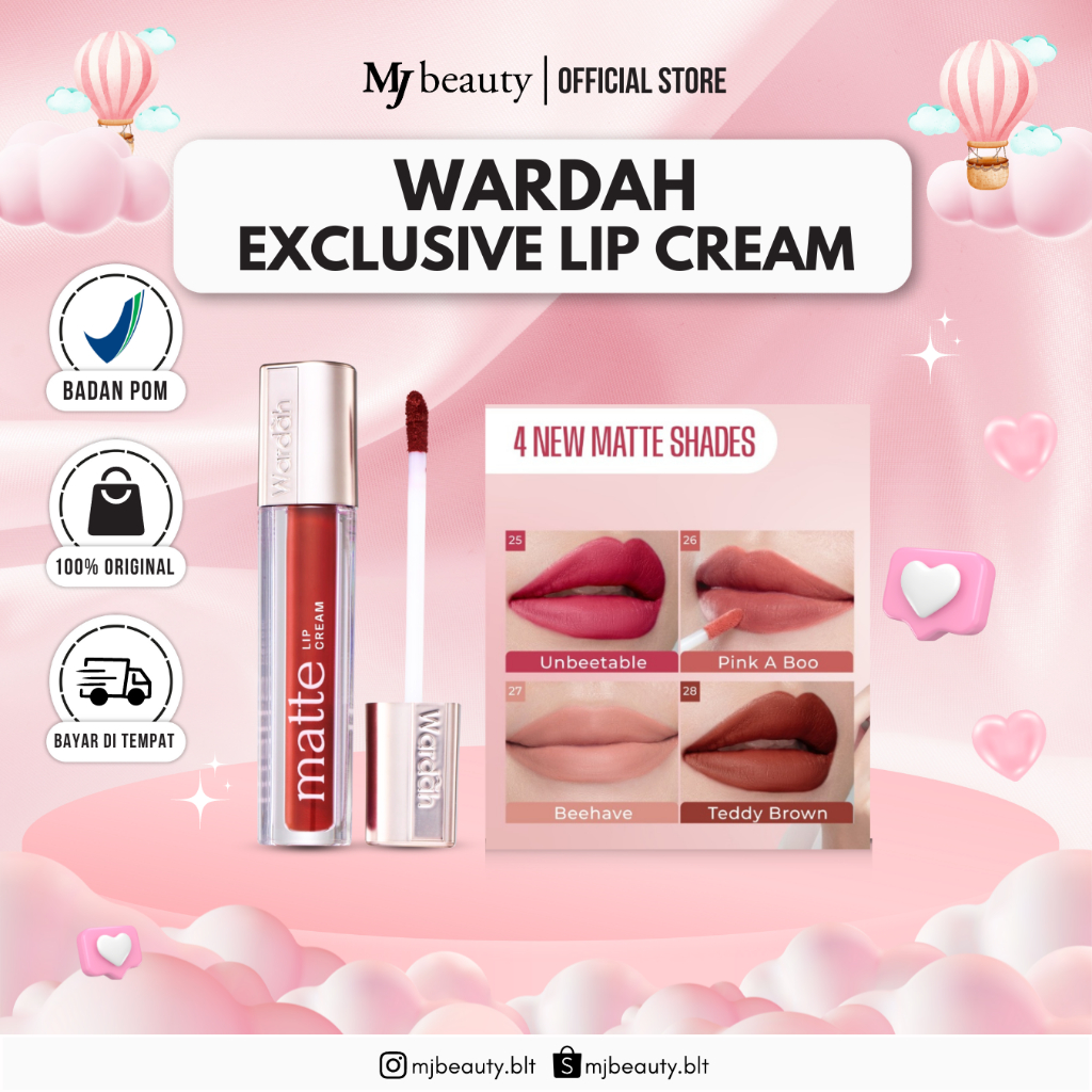 Jual Wardah Matte Lip Cream - Warna Intense dan Tahan Lama - Matte ...