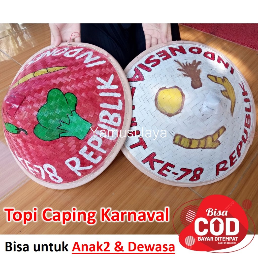 Jual [COD] Topi Caping Petani - Caping Bambu - Caping Lukis untuk ...