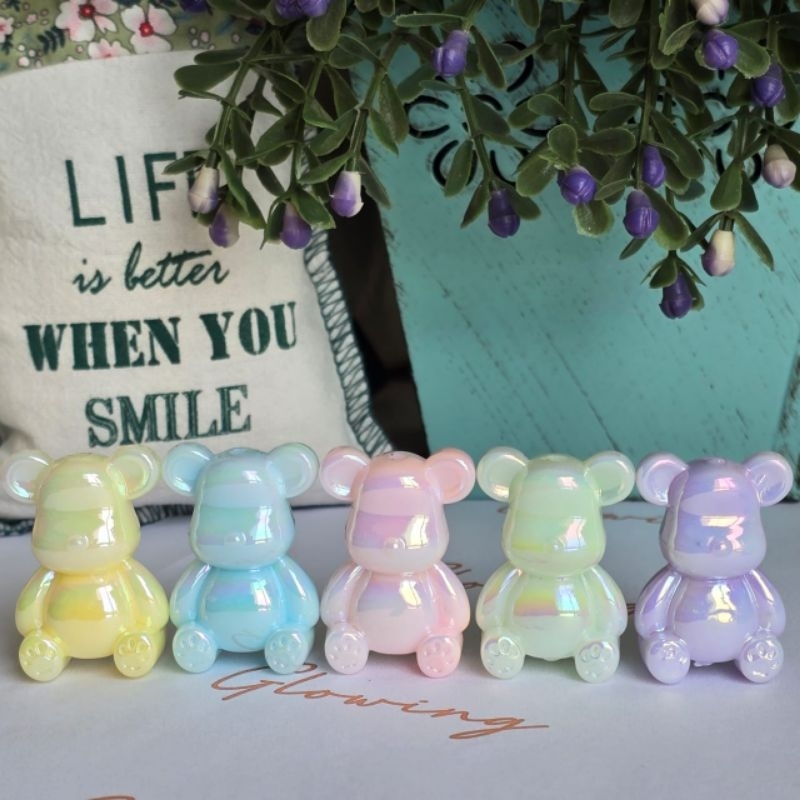 Jual manik mote SULTAN UV 3D boneka BEARBRICK 3cm GRADASI teddy bear ...