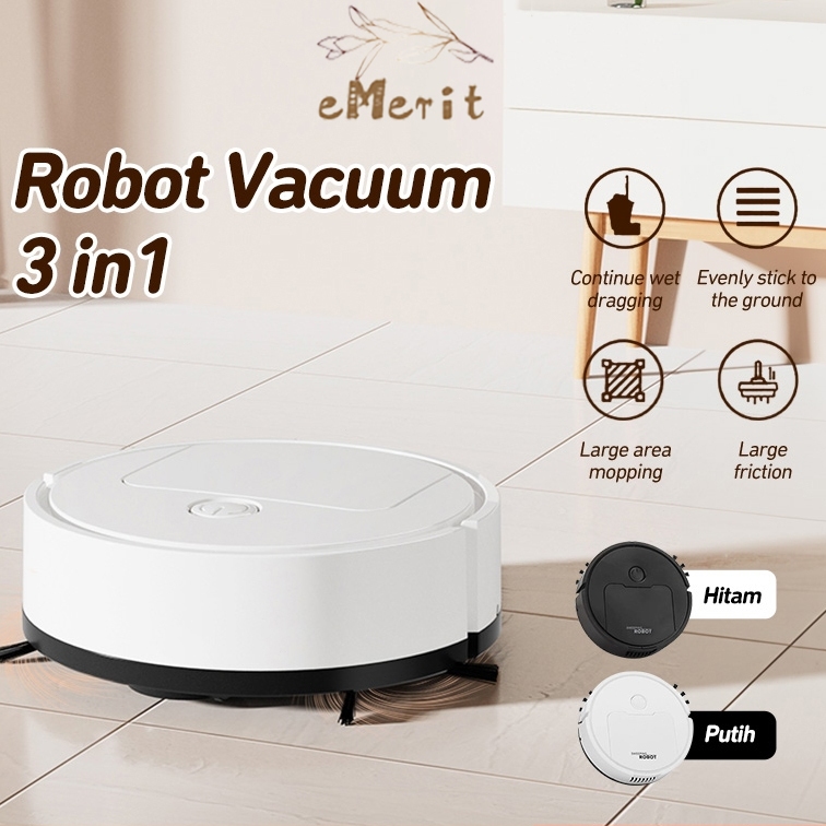 Jual Robot Vacum Cleaner 3 in 1 Portable Penyedot Debu Rumah Sapu Otomatis Robot Pembersih ...