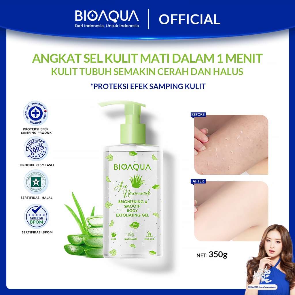 Jual BIOAQUA Body Scrub Badan Niacinamide Brightening & Nourishing Body ...