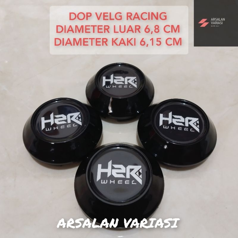Jual Dop roda tutup velg racing variasi kerucut besar logo HZR diameter ...