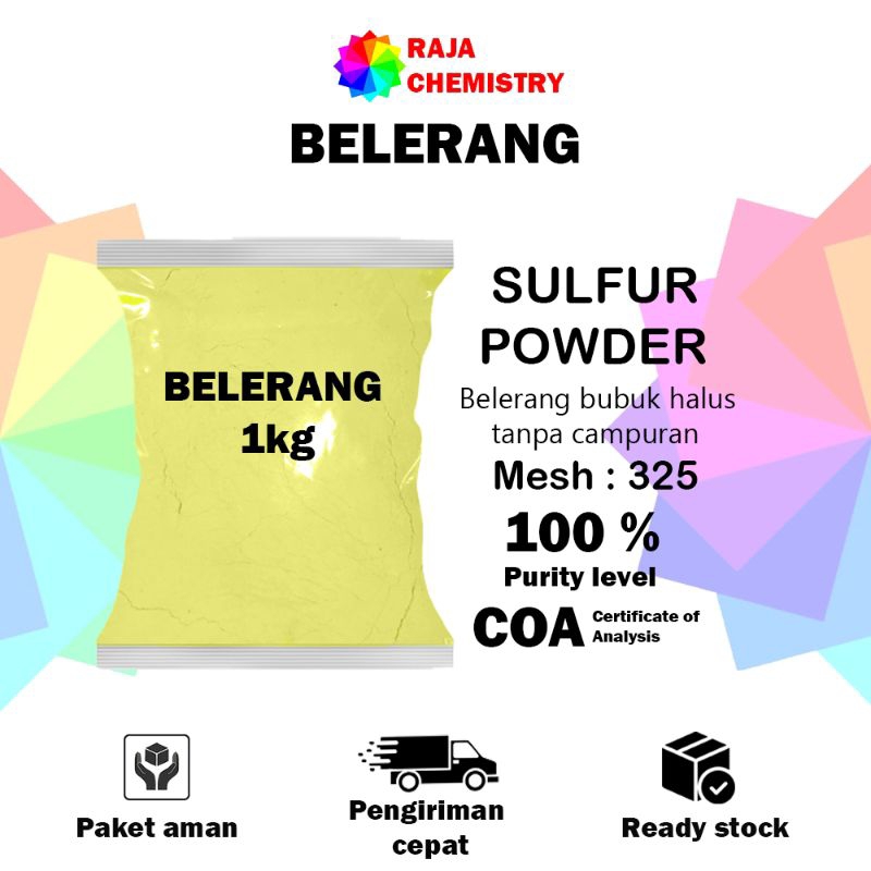 Jual Belerang Bubuk 1kg /Sulfur Powder/Obat gatel/Belerang Murni 1kg ...