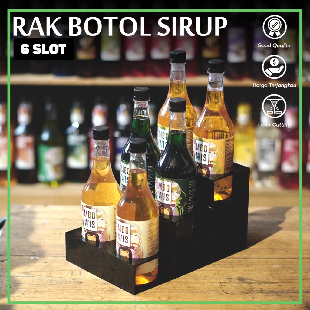 Jual Rak Display Akrilik Botol Sirup isi 6 | Shopee Indonesia