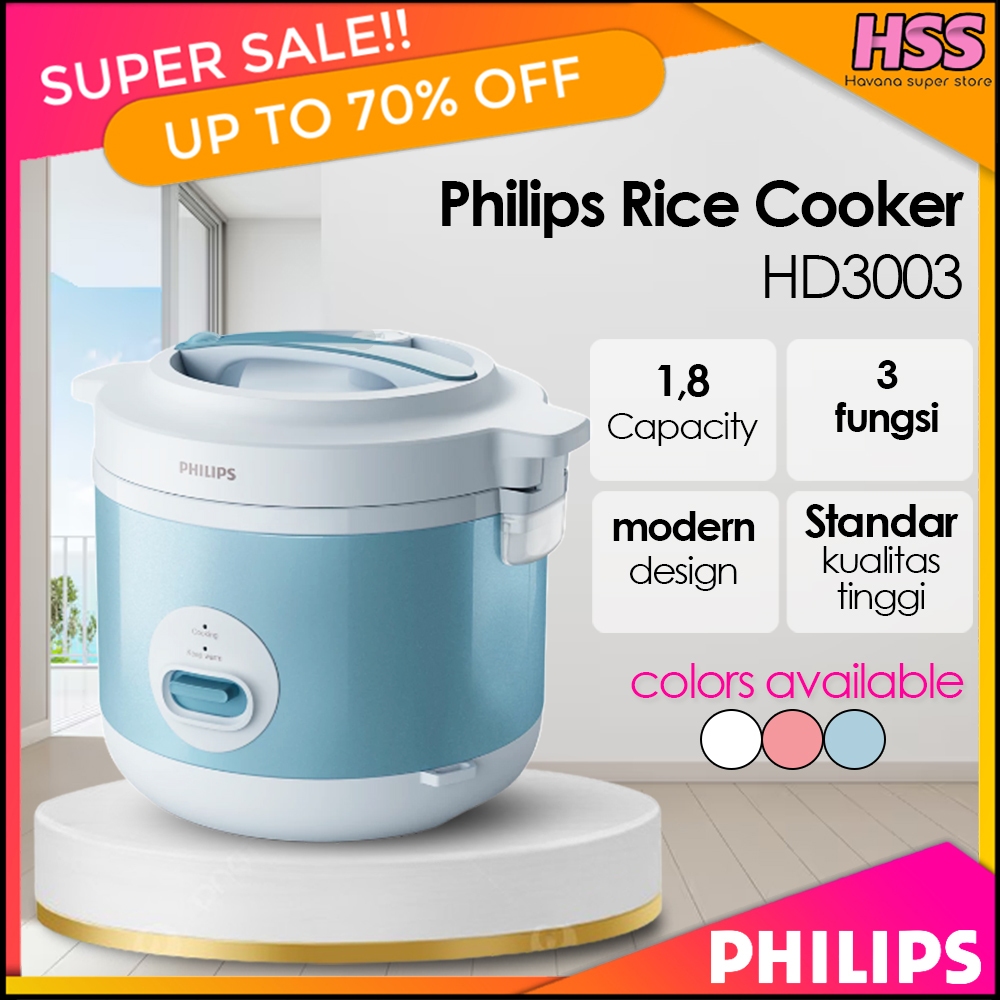 Jual RICE COOKER PHILIPS HD 3003 Kapasitas 1.8 Liter | Shopee Indonesia