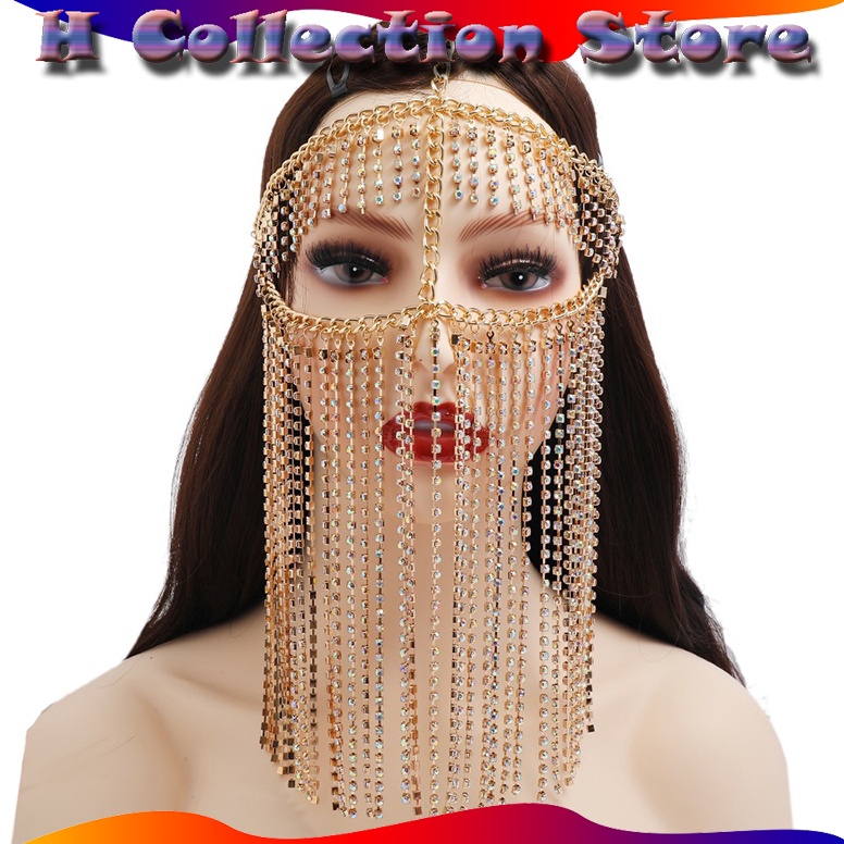 Jual KODE Y66Z Headpiece Cleopatra Emas Headpiece Pengantin Rumbai ...