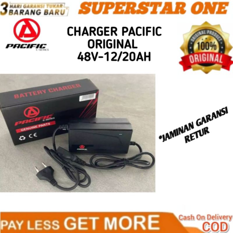 Jual Battery Charger Pengecas Sepeda Listrik By Pasific 48V-12/20 AH ...
