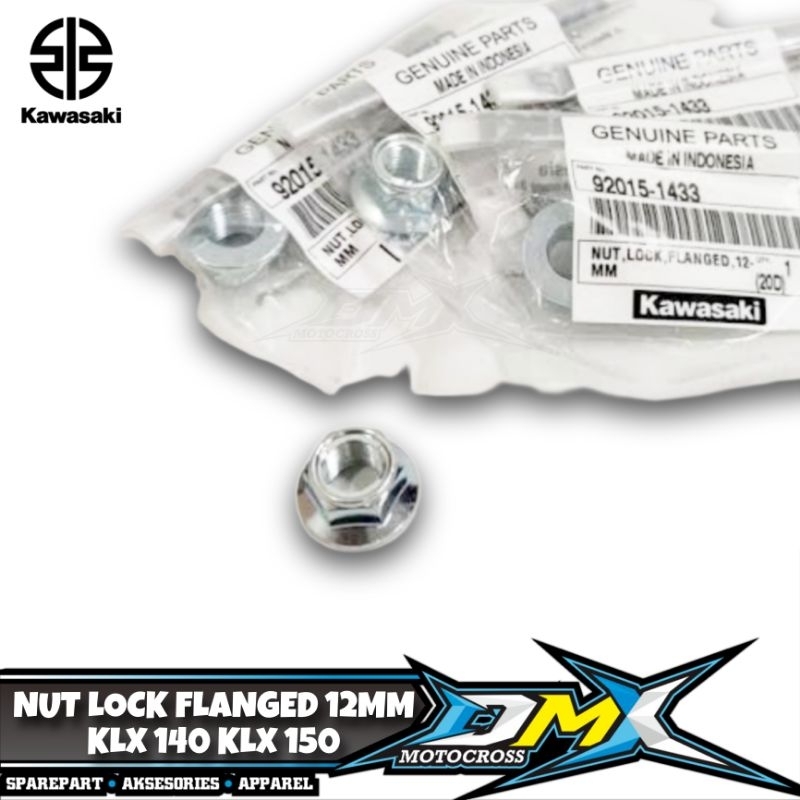 Jual NUT LOCK FLANGED 12MM MUR AS RODA DEPAN MUR UNITRACK KLX DTRACKER ...