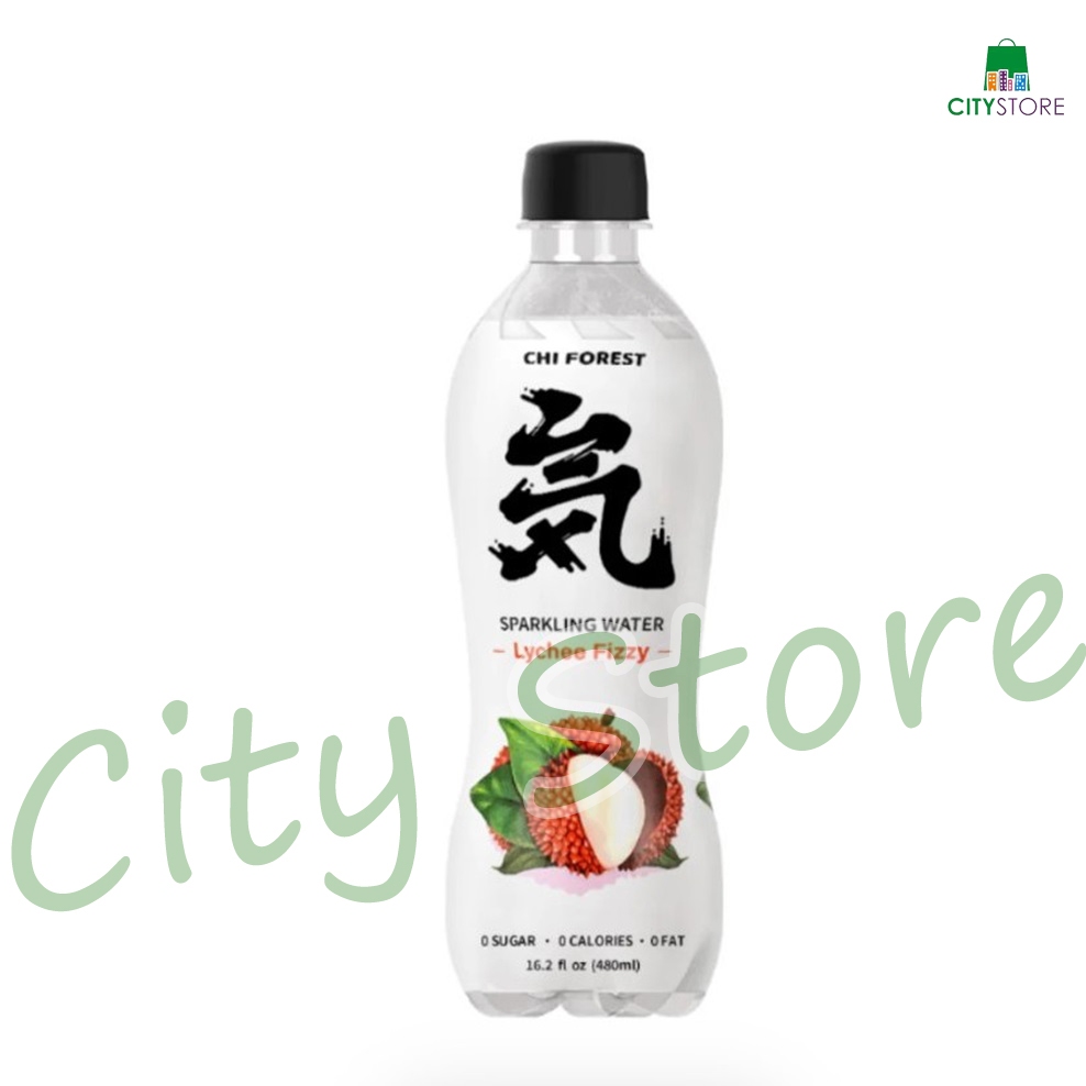 Jual CHI Forest Sparkling Water Bebas Gula Lychee Fizzy 480ml - Minuman Soda Rasa Lychee ...