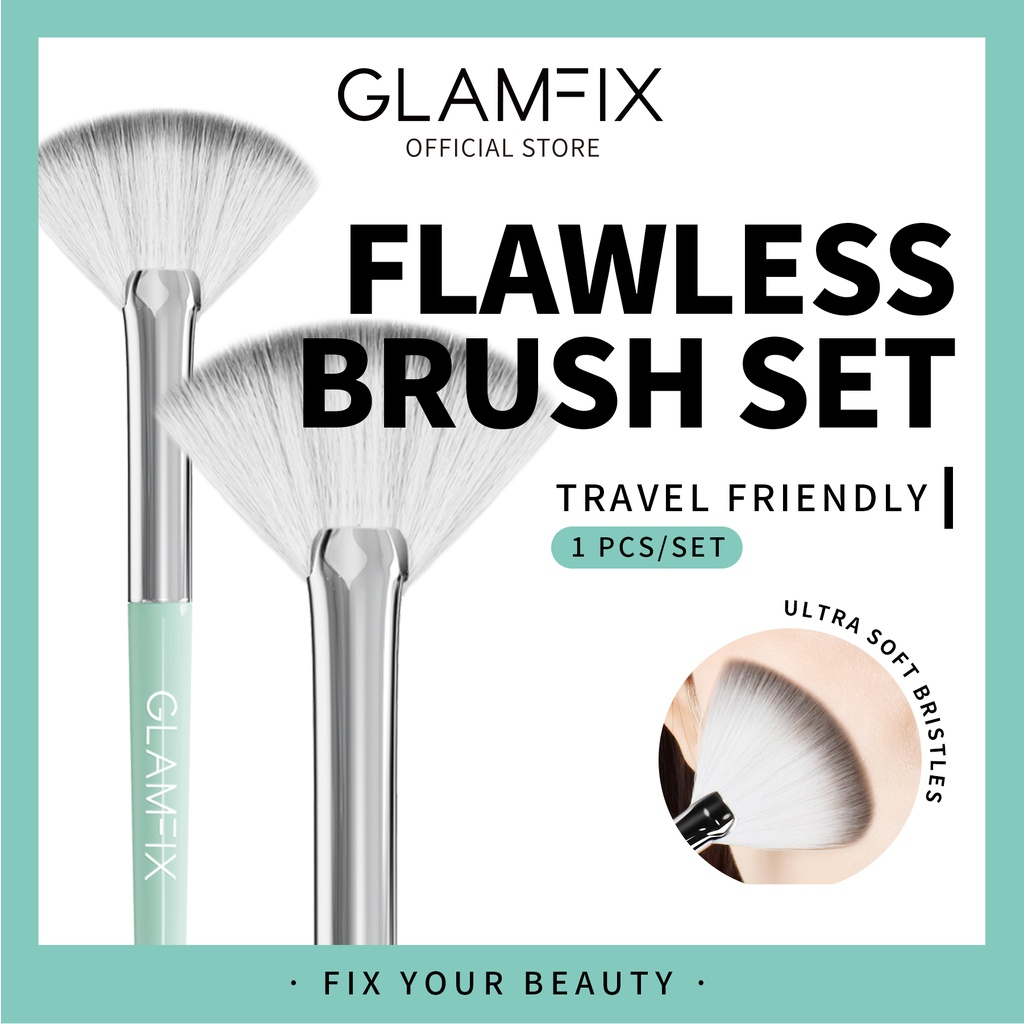 Jual GLAMFIX - Flawless Fan Brush | Shopee Indonesia