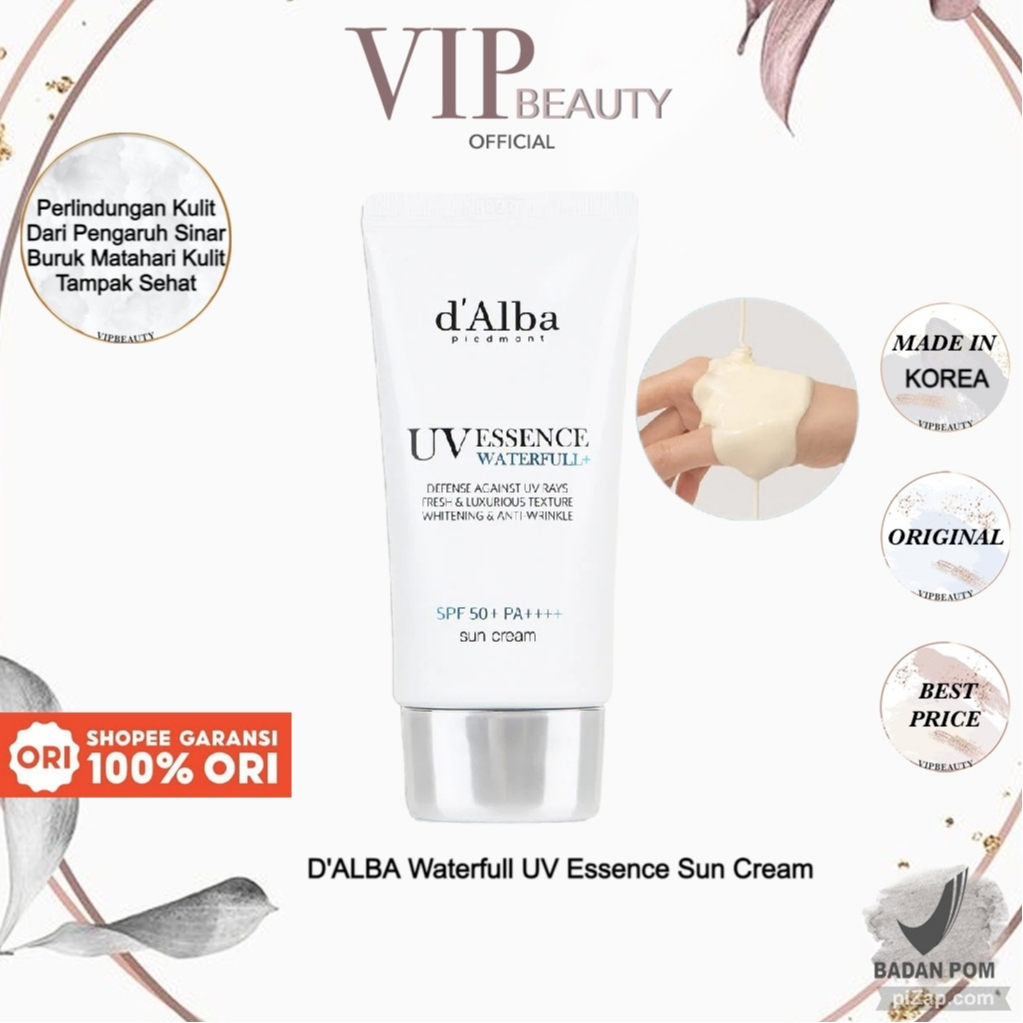 Jual D'ALBA Waterfull UV Essence Sun Cream SPF 50+ PA++++ 50ml | Shopee Indonesia