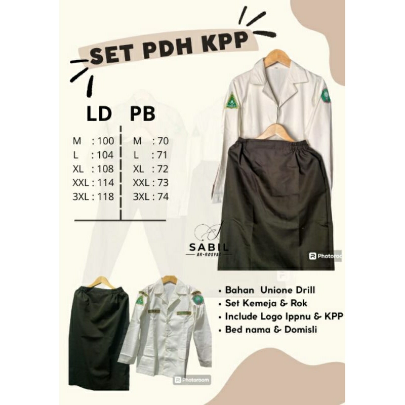 Jual SET PDH KPP GRATIS BED NAMA DOMISILI DAN LOGO IPNU | Shopee Indonesia