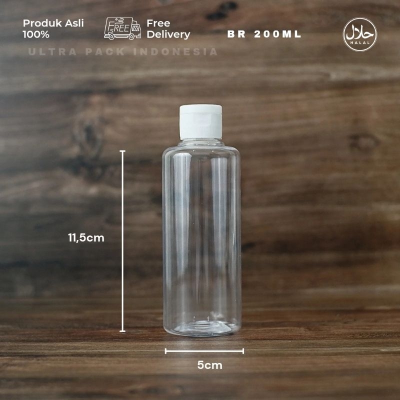 Jual Kemasan Botol Fliptop Isi Ulang - BOTOL PET BR 200ML CLEAR + FLIP TOP | Shopee Indonesia