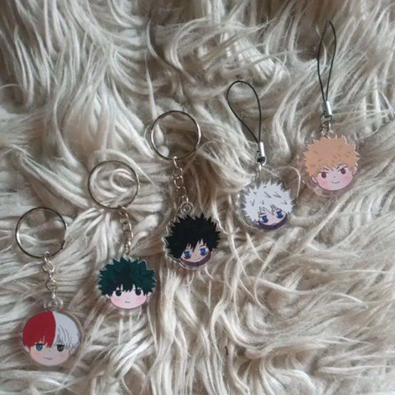 Jual Gantungan kunci my hero academia acrylic 3x3 bening dua sisi mirror izuku bokugo todoroki ...