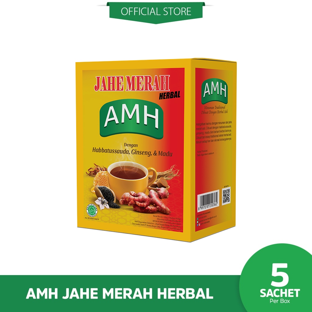 Jual AMH Jahe Merah Herbal BOX (5 sachet) | Shopee Indonesia