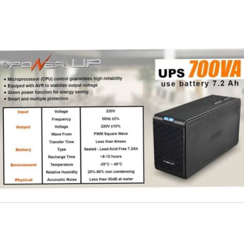 Jual UPS POWER UP 700VA / 370WATT | Shopee Indonesia