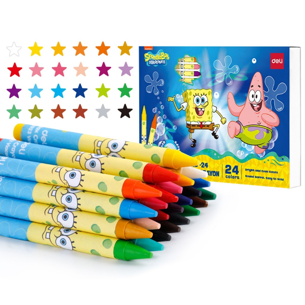 Jual Wax Crayon C 219 Spongebob Edition DELI / Krayon Warna / Krayon ...