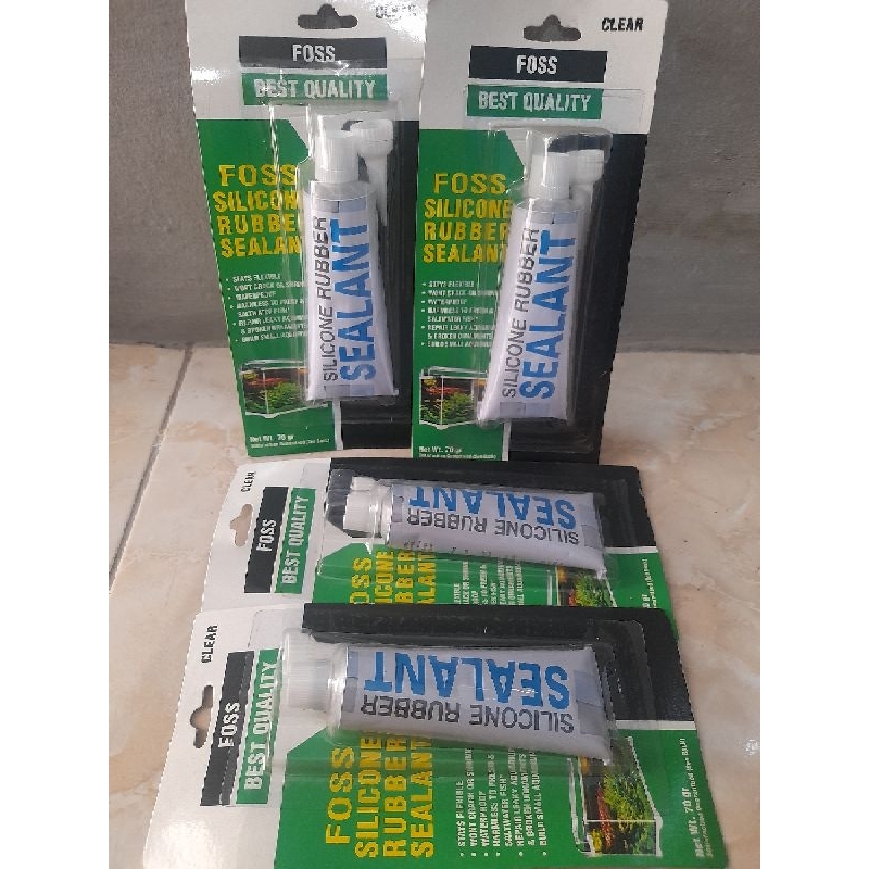 Jual FOOS Silicon Rubber Sealant / LEM AQUARIUM 70gr Bening / Lem Mika ...