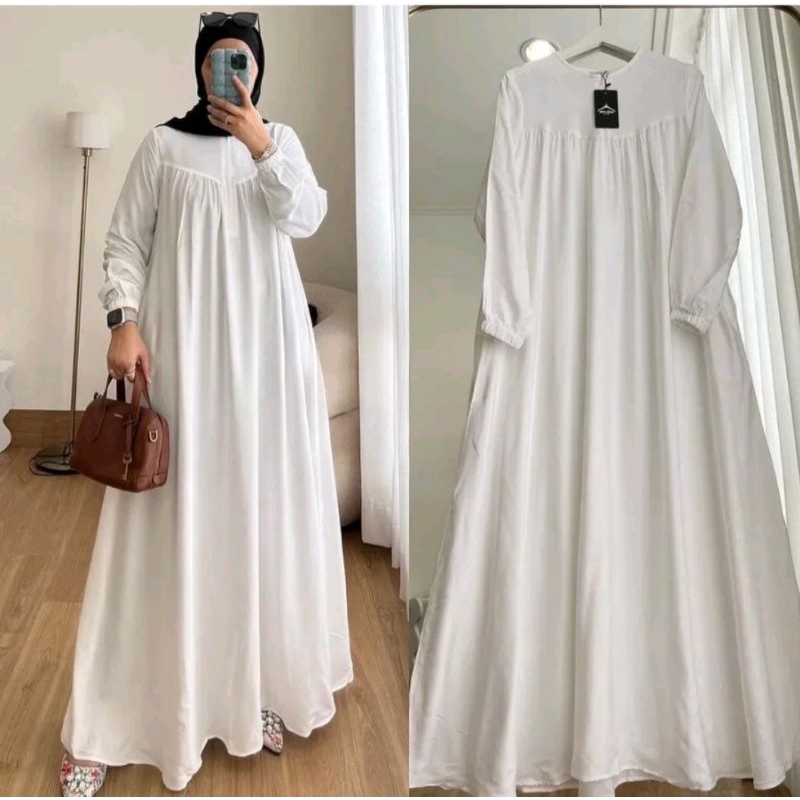 Jual NEW PRODUK!!GAMIS POLOS VIRAL BAHAN CRINKLE AIR FLOW PREMIUM ...