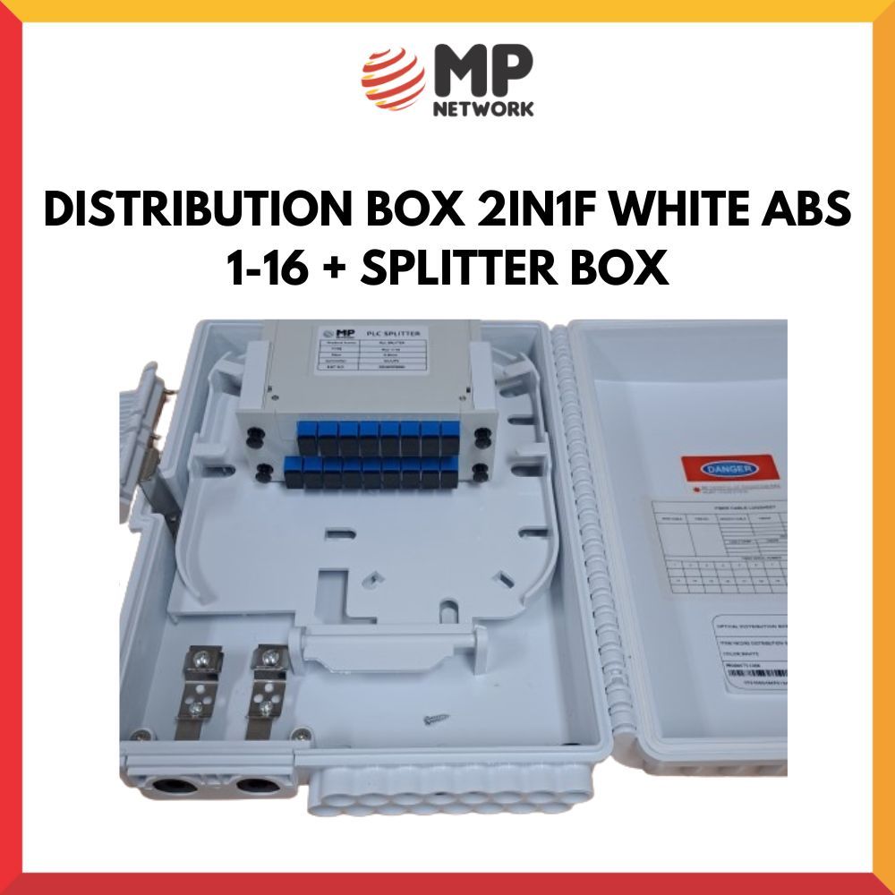 Jual ODP DISTRIBUTION 2IN1 LENGKAP DENGAN SPLITTER BOX WHITE ABS 1-16 ...