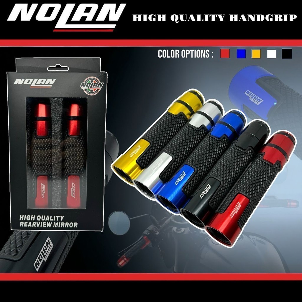 Jual HANDGRIP NOLAN GRIP Motor ALUMINIUM CNC Plus Karet Gerigi motor ...