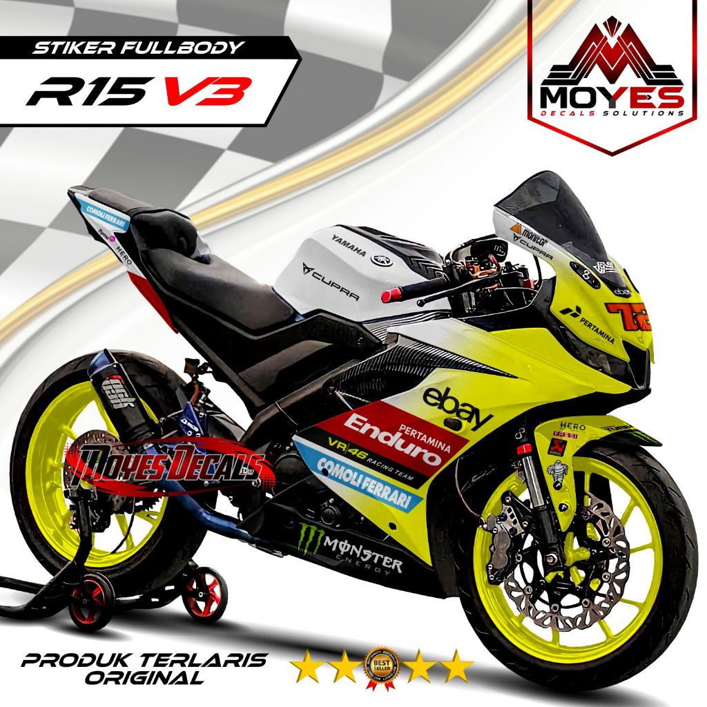 Jual DECAL MOTOR R15 V3 - STIKER MOTOR R15 V3 FULL BODY PREMIUM ...