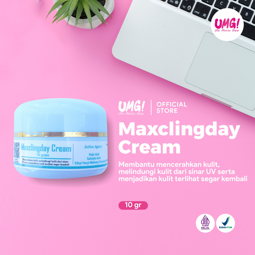 Jual UMG! Ulti Matte Glow (10gr) Day cream Maxcling for Normal Skin To ...