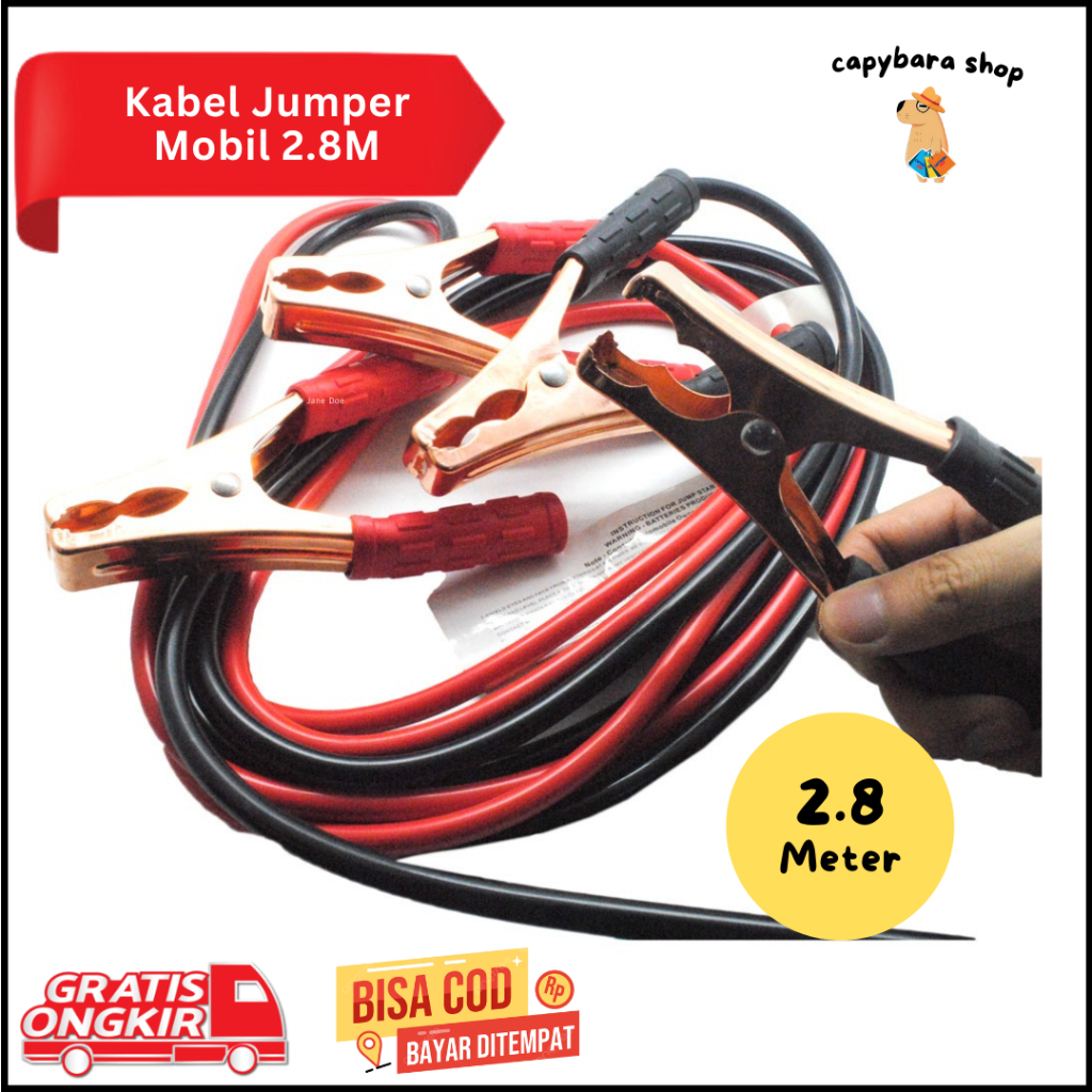 Jual Kabel Jumper Starter Aki Accu Mobil Leads Pure Copper 800AMP 2.8M | Shopee Indonesia