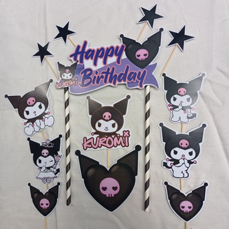 Jual Topper cake karakter kuromi/ hiasan kue ulang tahun karakter ...