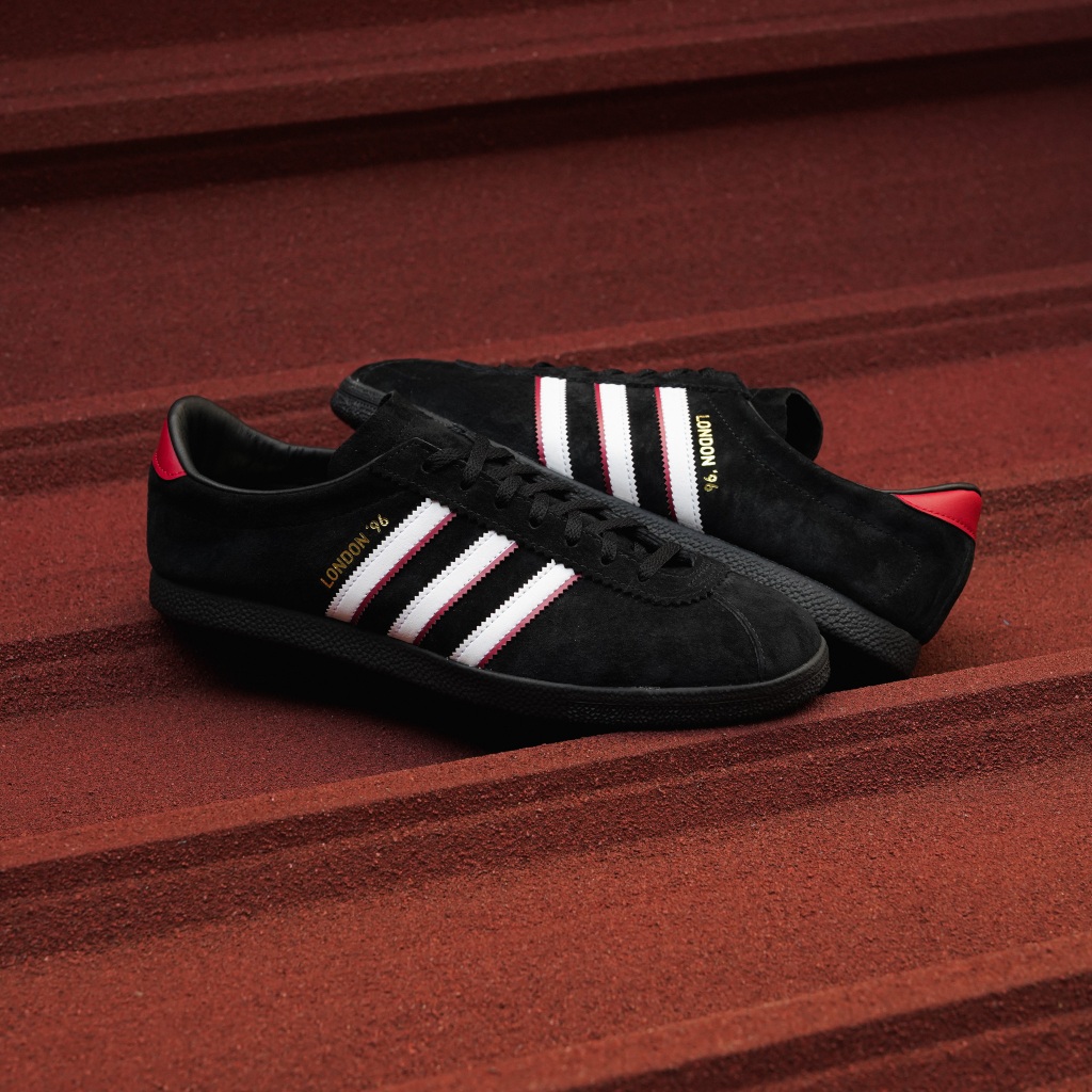 Jual Adidas London 96 Core Black White Better Scarlet | Shopee Indonesia