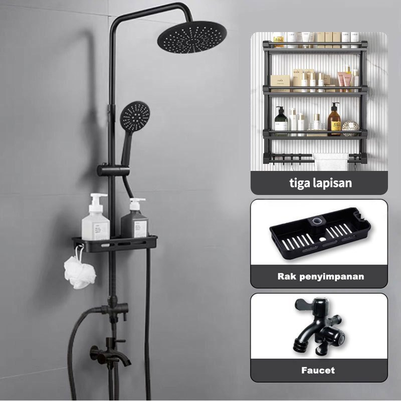 Jual Shower 1 Set Shower Set Kamar Mandi Rain Shower + Keran Cabang ...