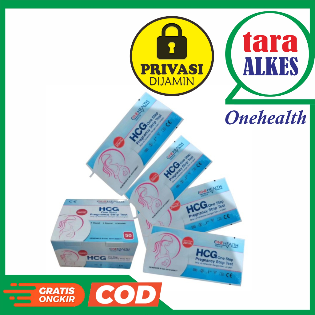 Jual Alat Tes Test Cek Kehamilan OneHealth Hamil Test Pack Hcg Test ...