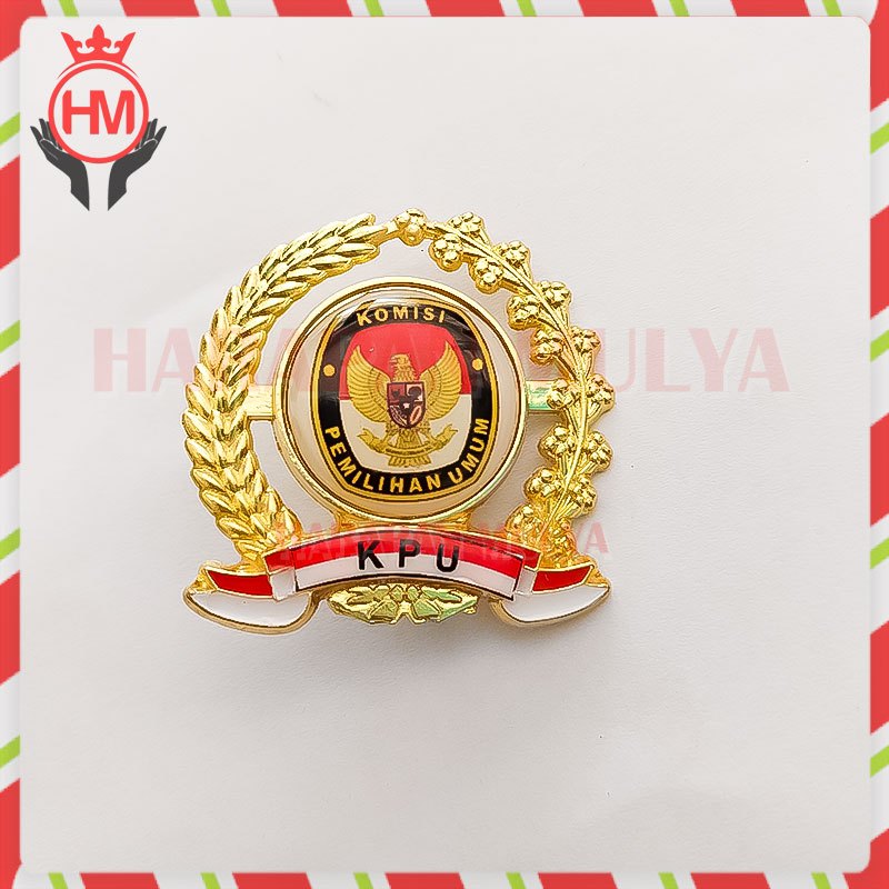 Jual Lencana Pin KPU Pin Komisi Pemilihan Umum Model Padi Kapas ...
