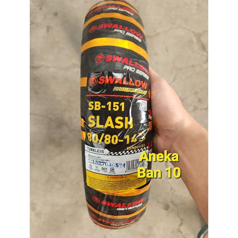 Jual Ban Swallow 80/80-14 Slash SB-151 Tubeless Soft Compound | Shopee ...