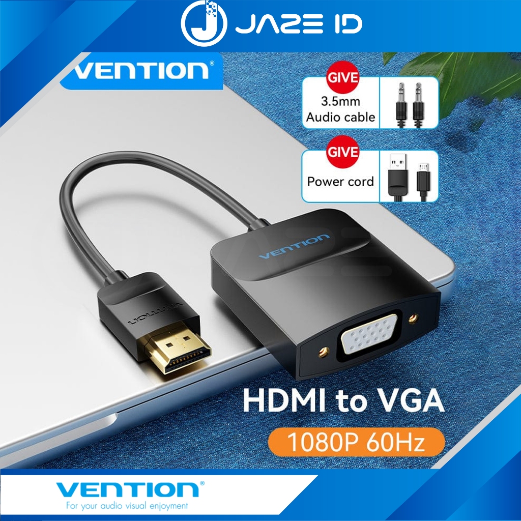 Jual Vention Adapter Converter HDMI to VGA Cable Kabel Monitor TV ...