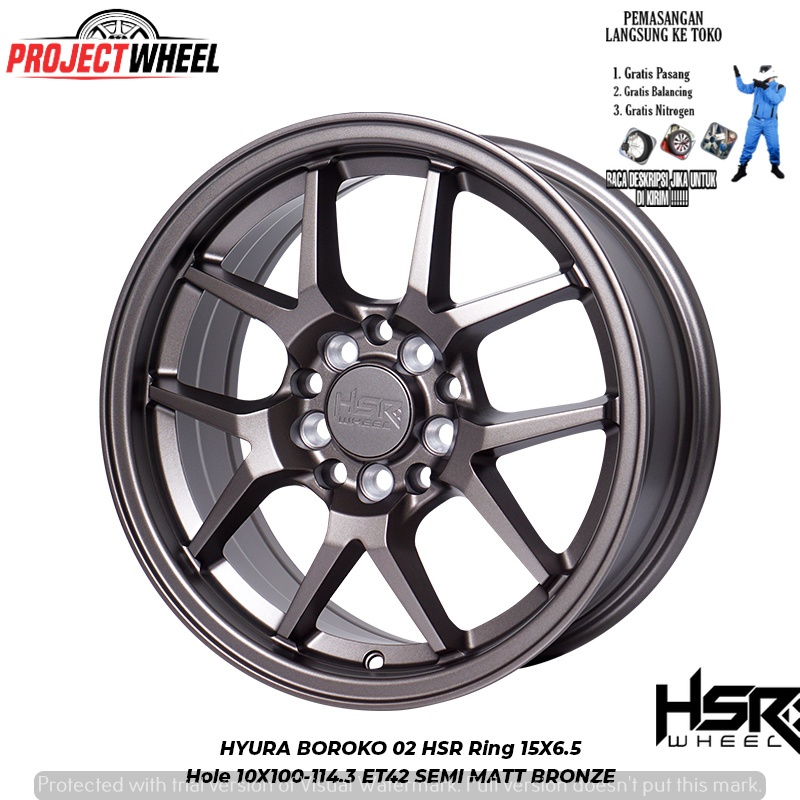 Jual VELG MOBIL PROMO HSR HYURA R15 Untuk Mobil Ertiga , Grandmax ...