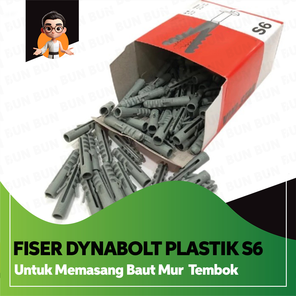 Jual Piser beton - Dynabolt Plastik - Viser Baut S6 isi 100 | Shopee ...