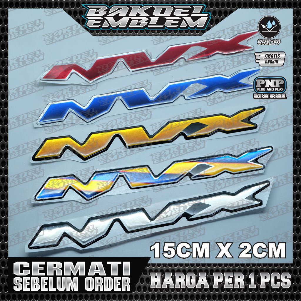 Jual emblem timbul yamaha nvx / emblem timbul aerox nvx / emblem nvx ...