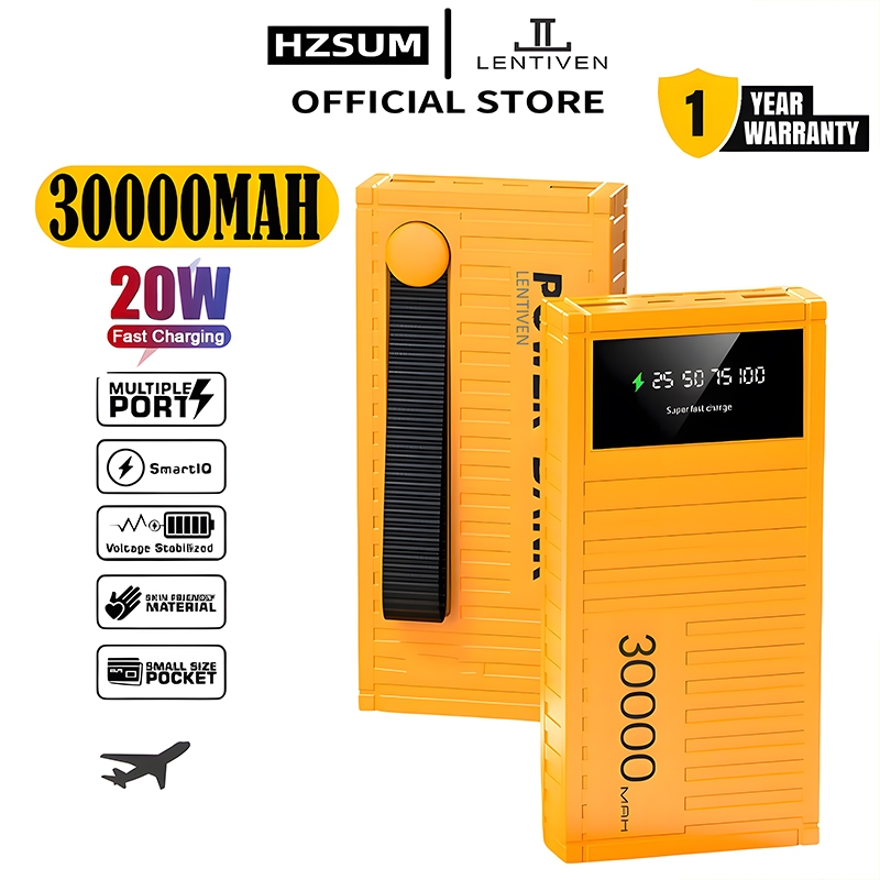Jual HZSUM LENTIVEN POWERBANK 30000 MAH MINI FAST CHARGING 66W GARANSI ...