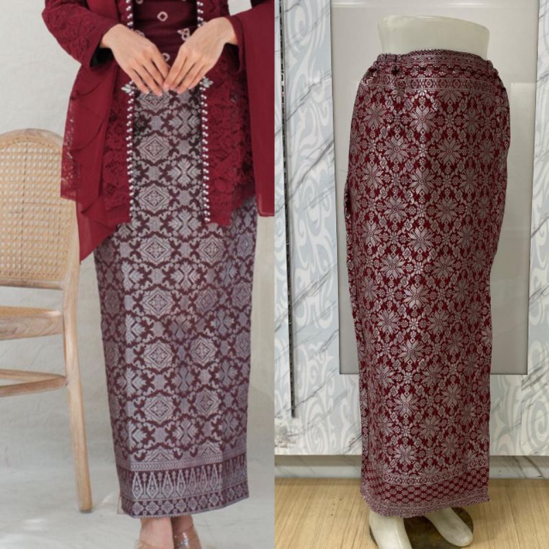 Jual ROK SONGKET SPAN / ROK SPAN MOTIF SONGKET / ROK SPAN JADI / ROK ...