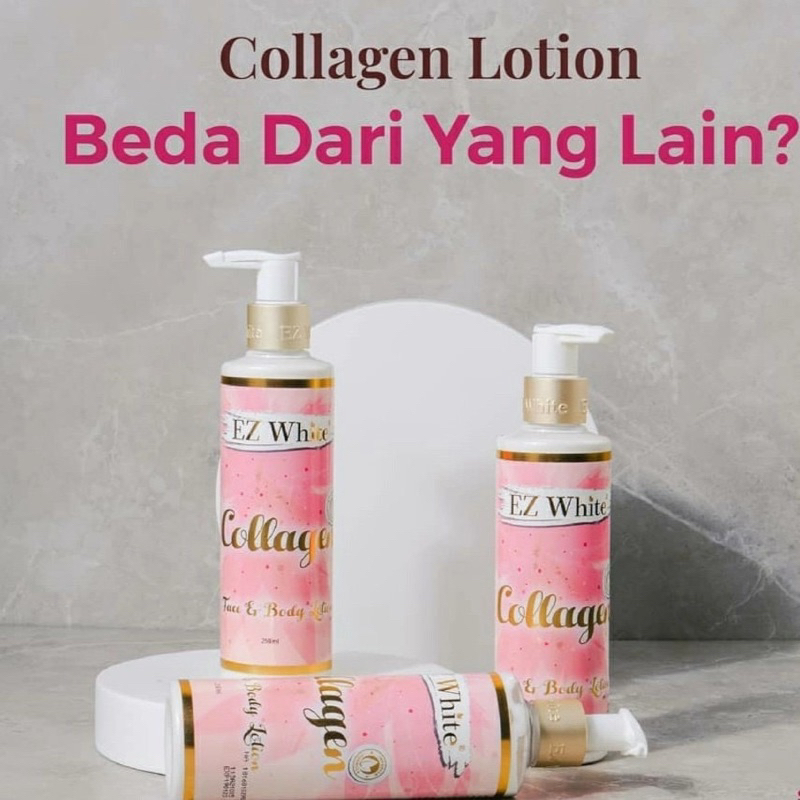 Jual EZ WHITE COLLAGEN FACE N LOTION 250ML ORIGINAL - EZ WHITE COLLAGEN ...